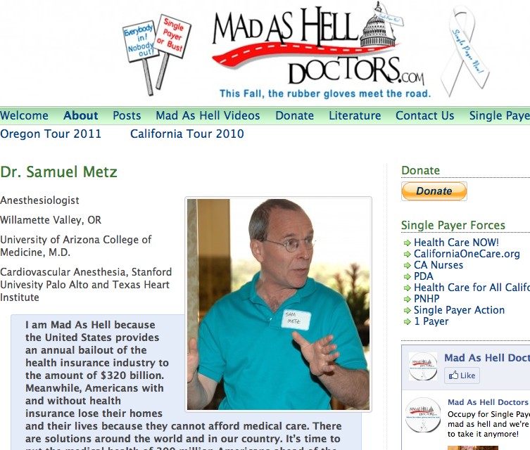 mad as hell doctors dr. samuel metz - ClearHealthCosts