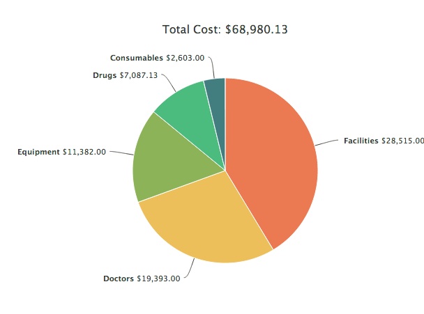 ACL injury costs pie chart - ClearHealthCosts