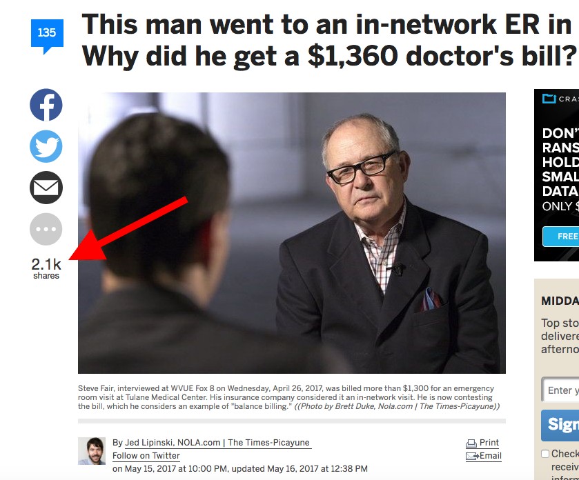 doctor bill article - ClearHealthCosts
