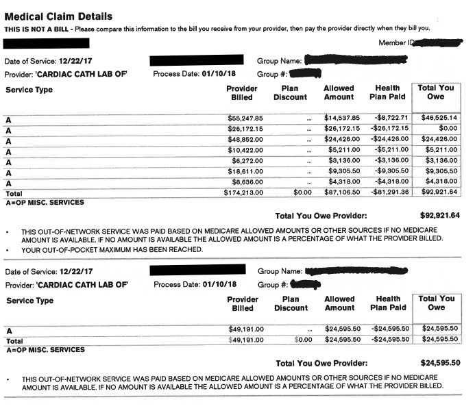 Medical Claim Details - ClearHealthCosts