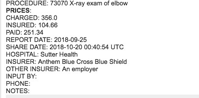 x ray of elbow bill - ClearHealthCosts