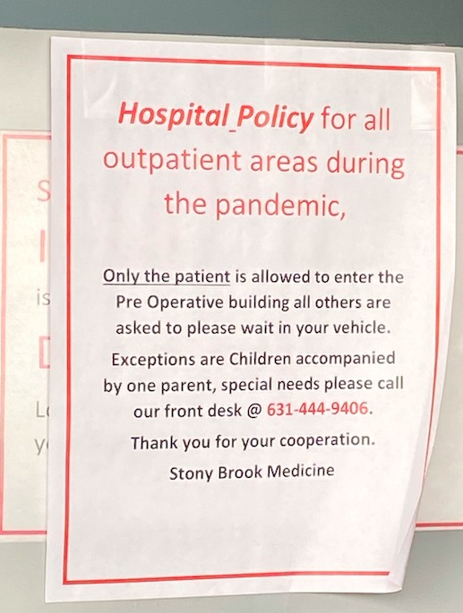 hospital policy sign - ClearHealthCosts
